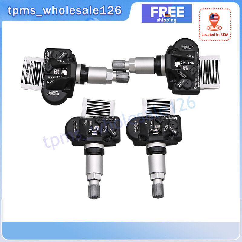 4PCS TPMS Tire Pressure Sensors 68487472AB For 2019-2021 Dodge ...