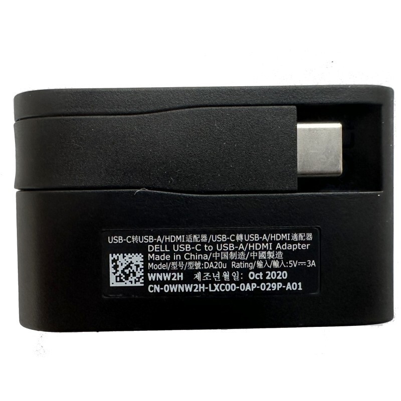 New For Dell DA20 USB Type-C Adapter HDMI / USB WNW2H XPS Adapter multi ...