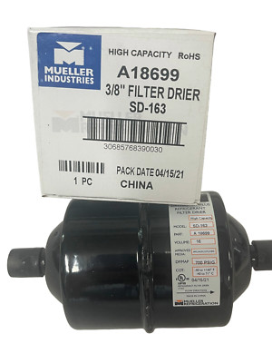 New Mueller Refrigeration Drymaster 3/8 Liquid Line Filter Drier A18699 ...