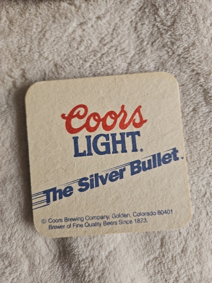 Vintage Coors Light The Silver Bullet Bar Beer Coasters Cardboard 74ct ...