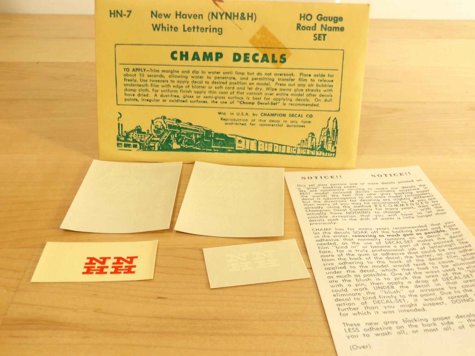 Champ Decals HO HN-7 New Haven NYNH&H White Lettering | eBay
