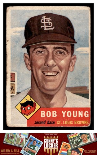 1953 Topps Bob Young 160 St. Louis Browns | eBay