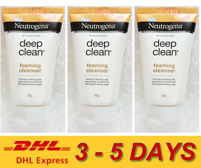 3 x NEUTROGENA Deep Clean Foaming Cleanser Oil Control 50ml.** Express ...