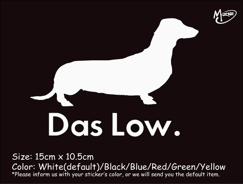 DAS LOW VINYL funny reflective car truck stickers decals 15cm Best gift ...