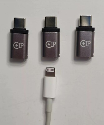3 Pack Iphone 15, 16 & 17 Series 8 pin to usb c adapters For Light-ning ...