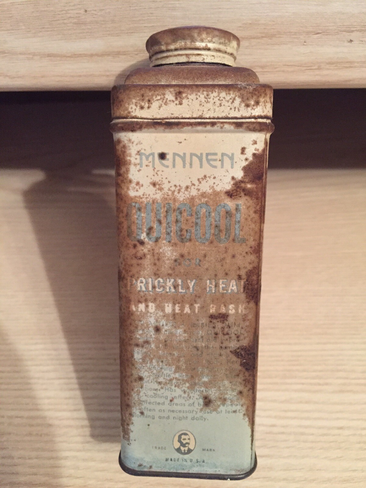 Vintage MENNEN QUICOOL Prickly Heat and Heat Rash Powder Can - Tin is ...