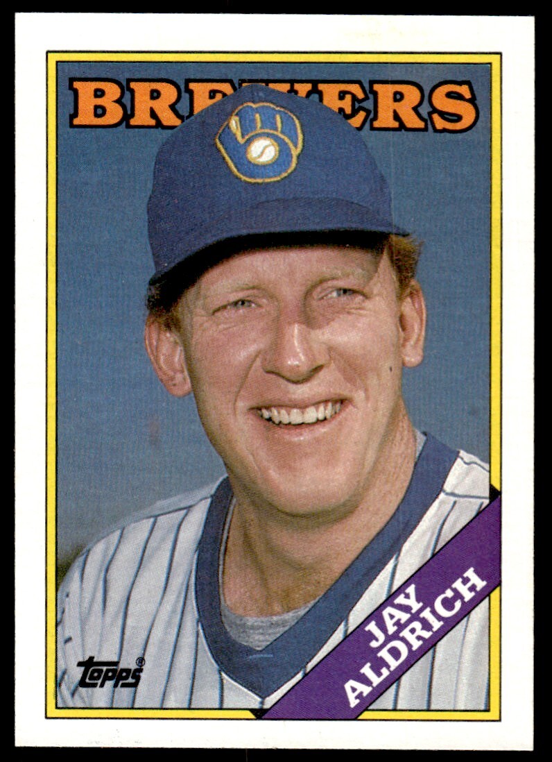 1988 Topps Baseball Card Jay Aldrich Milwaukee Brewers #616 | eBay