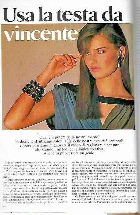 VINTAGE COSMOPOLITAN ITALIA 1983 RENEE SIMONSEN PAULINA PORIZKOVA ...