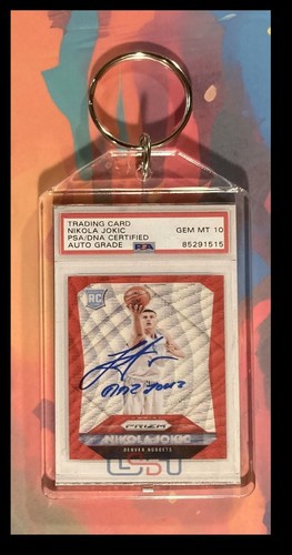 #0094 Nikola Jokic 2015 Panini Prizm Ruby Wave Auto PSA Style -Custom ...