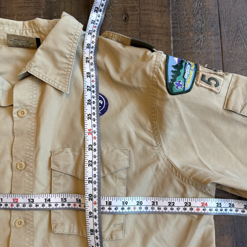 Boy Scouts Adult Uniform Shirt Men's L Cotton/Poly Blend Cascade ...