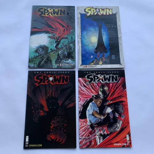 FOUR Spawn Comics #100 (Ross) #100 (Millar) #118 & 128 Todd McFarlane | eBay