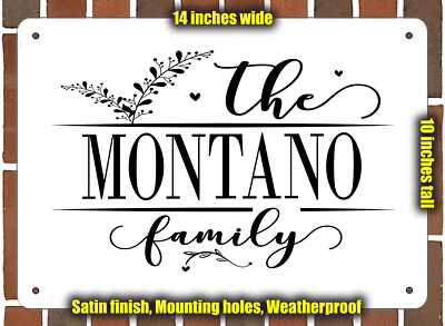 Montano Family Decorative Metal Door or Wall Plaque (Style 2) | eBay