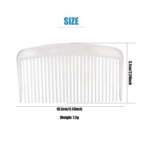 20 Pack Clear White Large Plastic Hair Side Comb With Long Teeth ...