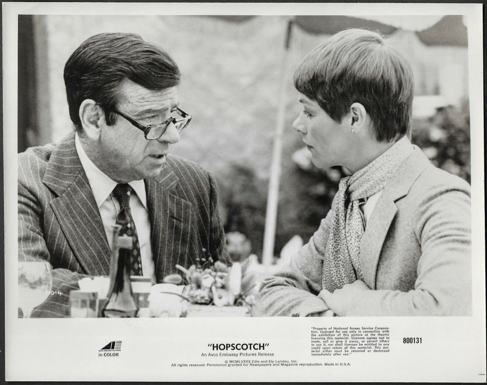 Walter Matthau Glenda Jackson LOT 2 Original 1980 Photos Hopscotch Spy Comedy | eBay