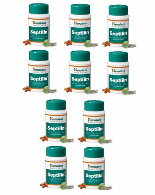 10 Bottles Septilin Tablets Himalaya 60 Tablets- Herbal Anti Infective ...
