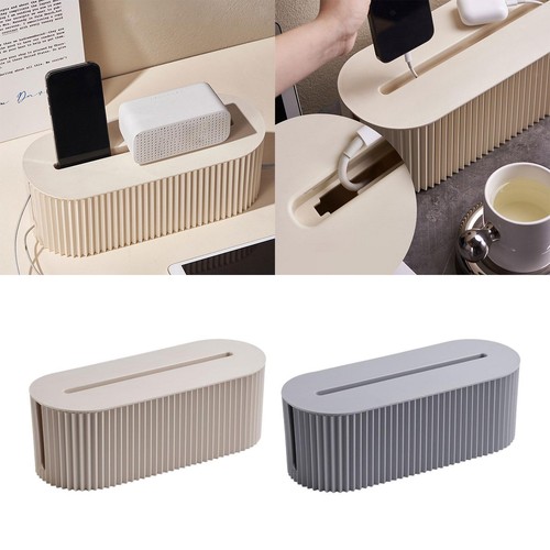 Power Cord Box Cable Storage Box for Power Outlets USB Hub Home Office ...