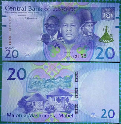 Lesotho 20 Maloti 2021 P 27 NEW UNC BANKNOTE | eBay