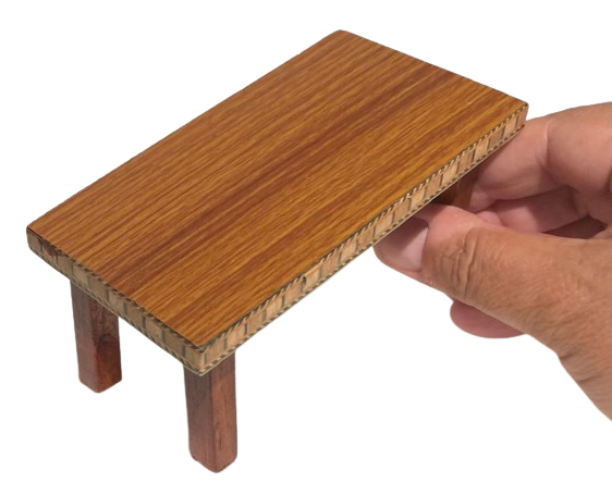 Deluxe MINI COIN TABLE Wood Magic Trick Close Up Quarters Penetration ...