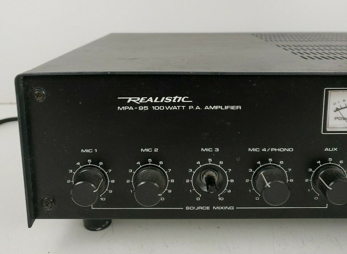 Realistic mpa-95 100-watt public-address amplifier instruction