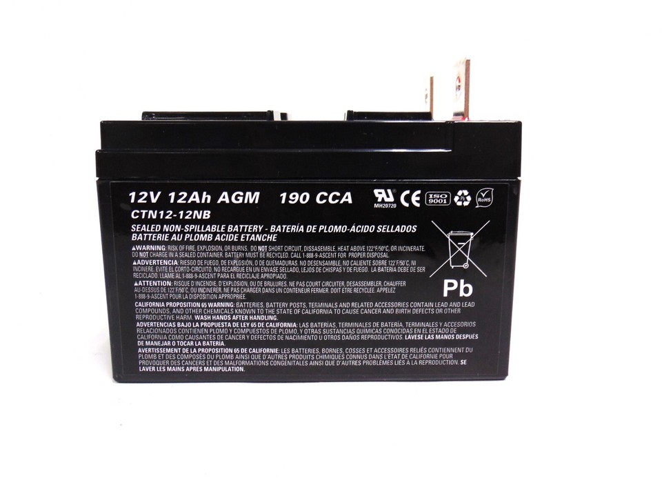 OEM Gravely Ariens Lawn Mower Battery 12V 12A 190CCA 04738800 READ ...