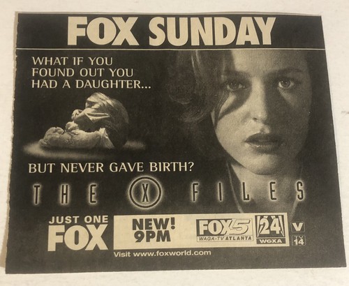 That X-Files Tv Guide Print Ad David Duchovny Gillian Anderson Tpa16 | eBay