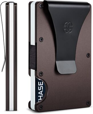 Suavell Slim Metal Wallet for Men - Minimalist Tactical Bronze Element ...