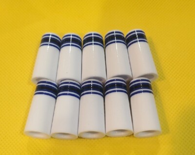 10 NEW PREMIUM MULTI RING IRON FERRULES .355 X.1.25"White w/dk blue/blk ...