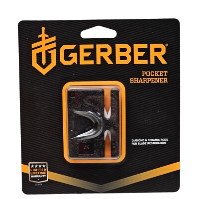 GERBER MINI POCKET SHARPENER Diamond & Ceramic Rods For Blade ...