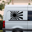 Rising Sun Flag Car Bonnet Sticker Vinyl Graphic Decal Camper Wall Art ...