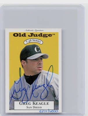 1996 Signature Rookies Old Judge Greg Keagle AU SN6000 #14 Quakes ...