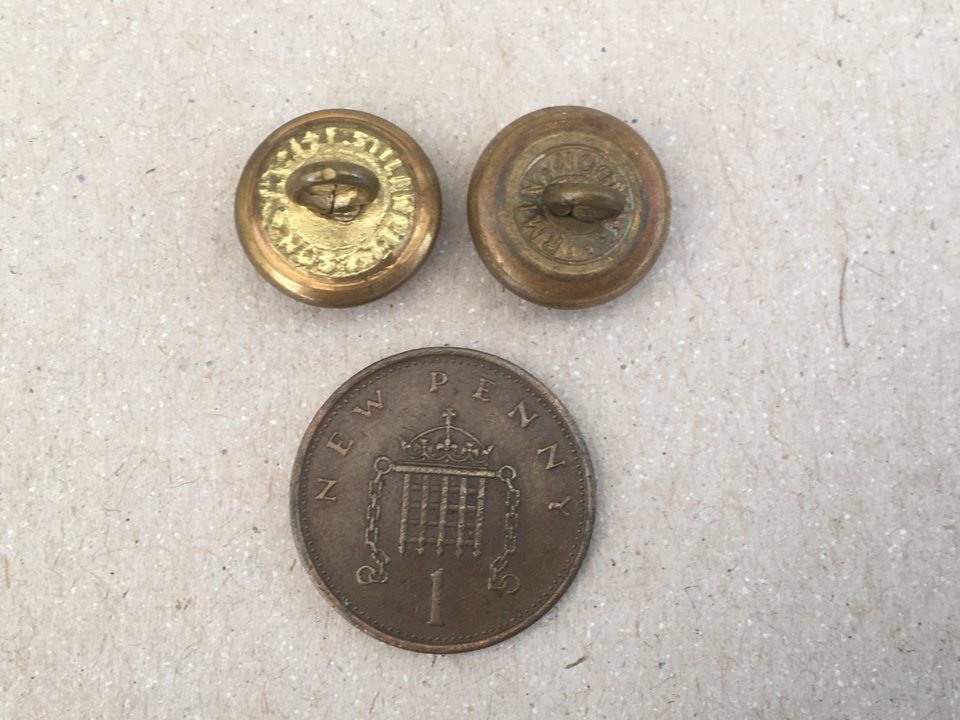 WW1/2 ERA MILITARY. BUTTONS, OFFICERS CAP BUTTONS, ROYAL ARTILLERY ...