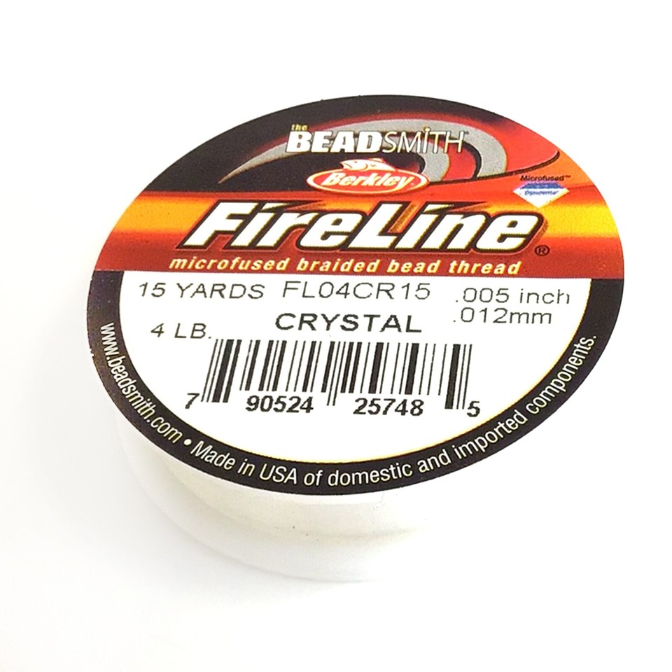 FireLine Beading Thread 8LB Crystal Smoke Black Beadsmith 15YD 50 125 ...