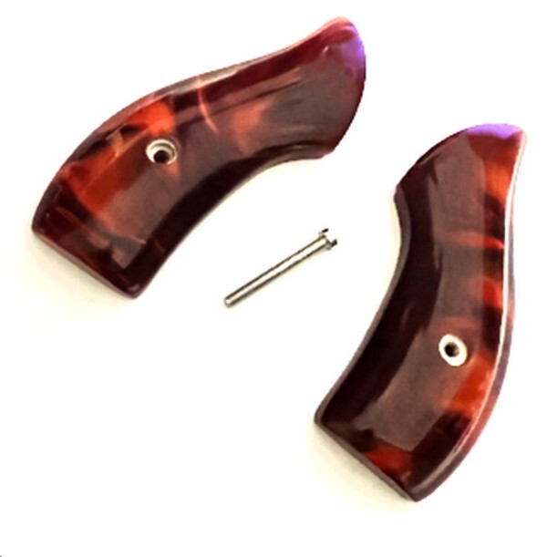 J Frame Round butt Grips fits most Smith & Wesson S&W Classic Red Pearl ...