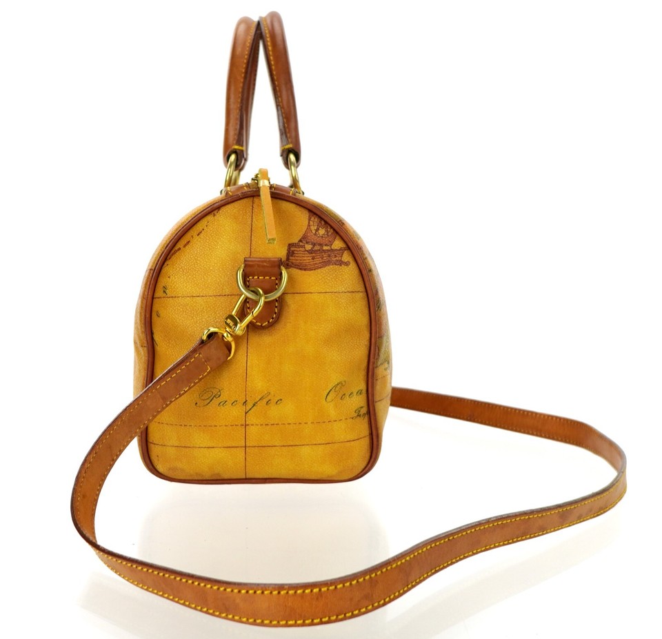 Vintage ALVIERO MARTINI 1A CLASSE Geo Map Boston Tote Crossbody Bag ...