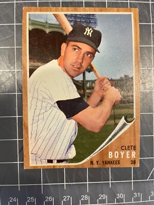 1962 TOPPS #490 CLETE BOYER NEW YORK YANKEES BASEBALL CARD NM | eBay