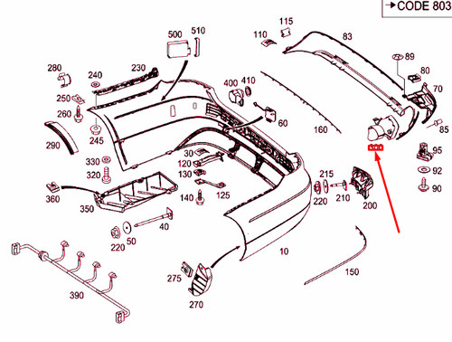 NEW MERCEDES-BENZ E W212 REAR RIGHT EXHAUST TAILPIPE A2124901027 11-17 ...