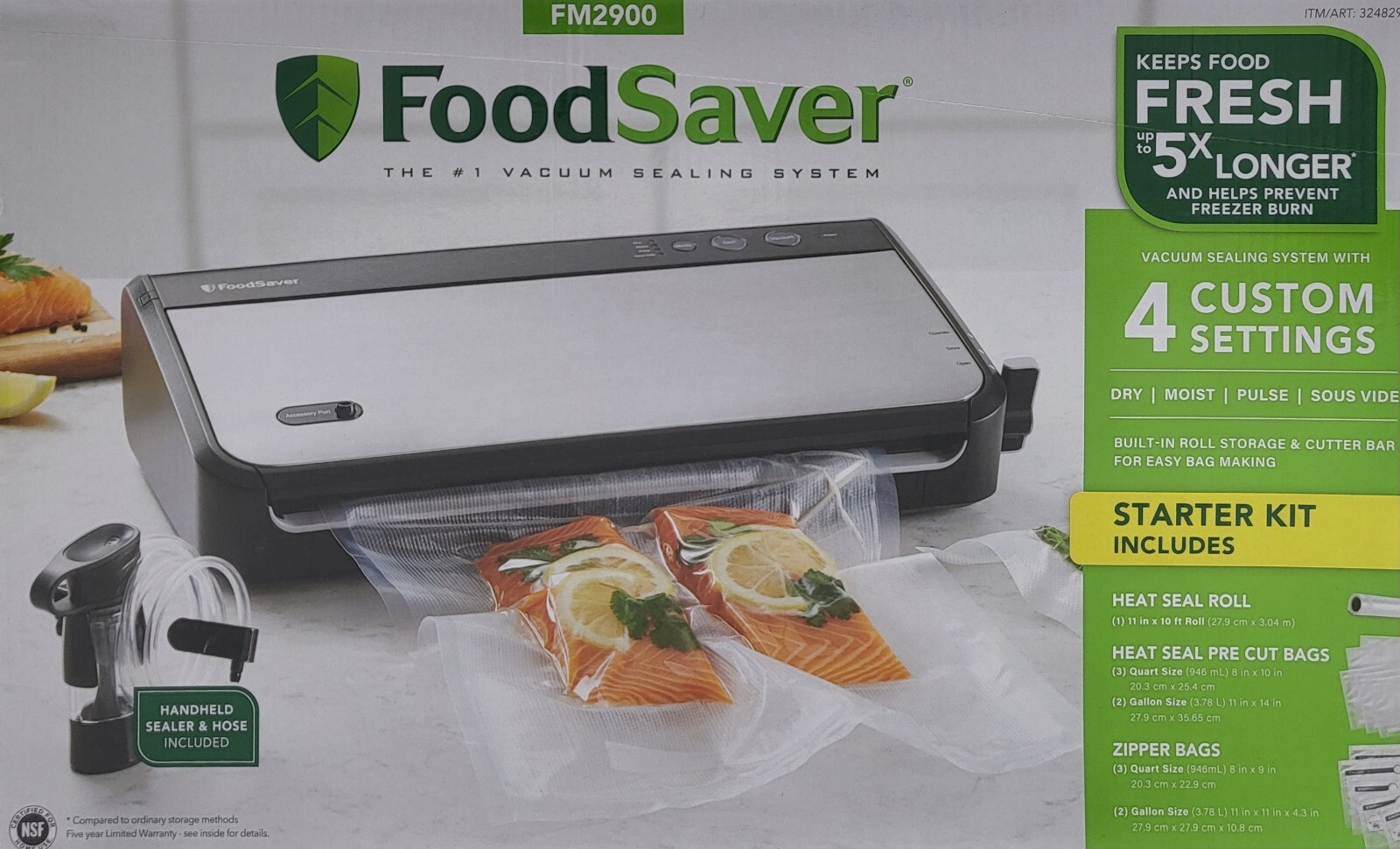 FoodSaver Vacuum Sealing System W/ Handheld Sealer Attachment FM2900 ...