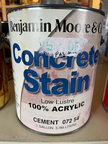GALLON CEMENT COLOR CONCRETE STAIN ACRYLIC LOW LUSTRE BENJAMIN MOORE ...