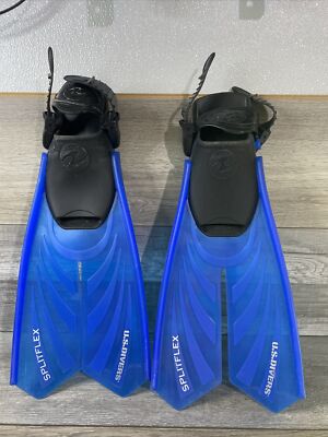 U.S. Divers Splitflex Diving Swimming Fins Flippers Blue Size S Small 3 ...