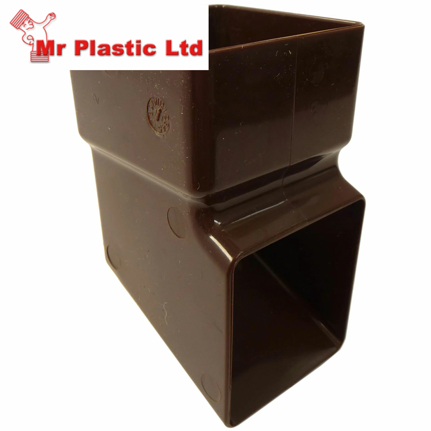 Freeflow 114mm Square Gutter & 65mm Square Down Pipe Fittings in Brown ...