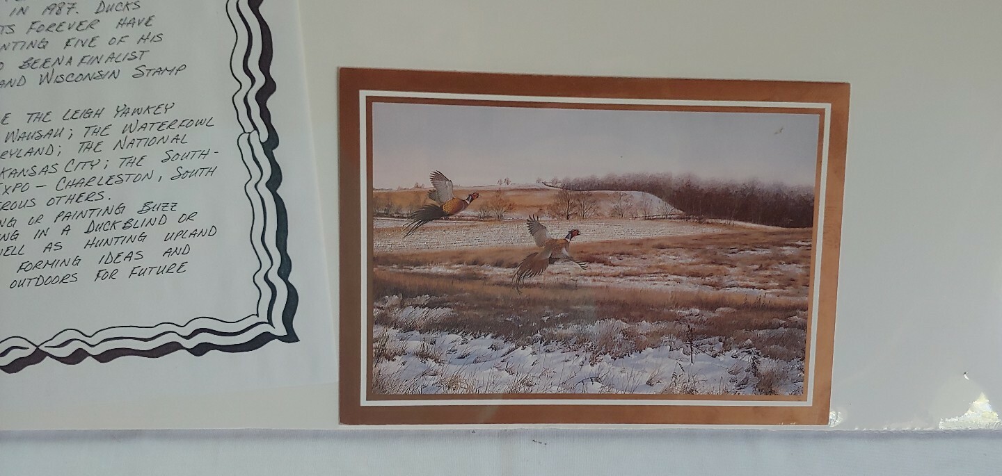 1985 REMARK Buzz Balzer SIGNED "Back Home Again" Print 41/300 Pheasant ...