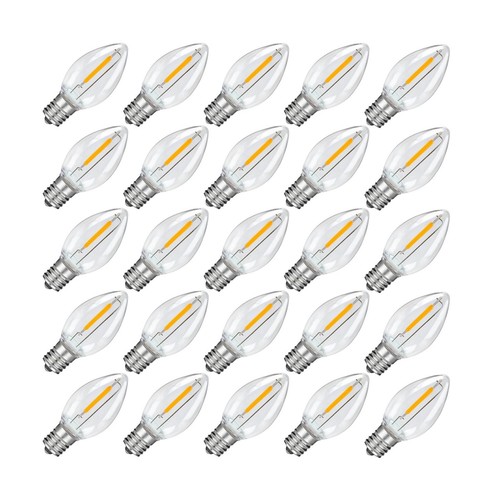 25Pack LED Night Light Bulbs, C7 Shatterproof Replacement Led Bulb for ...