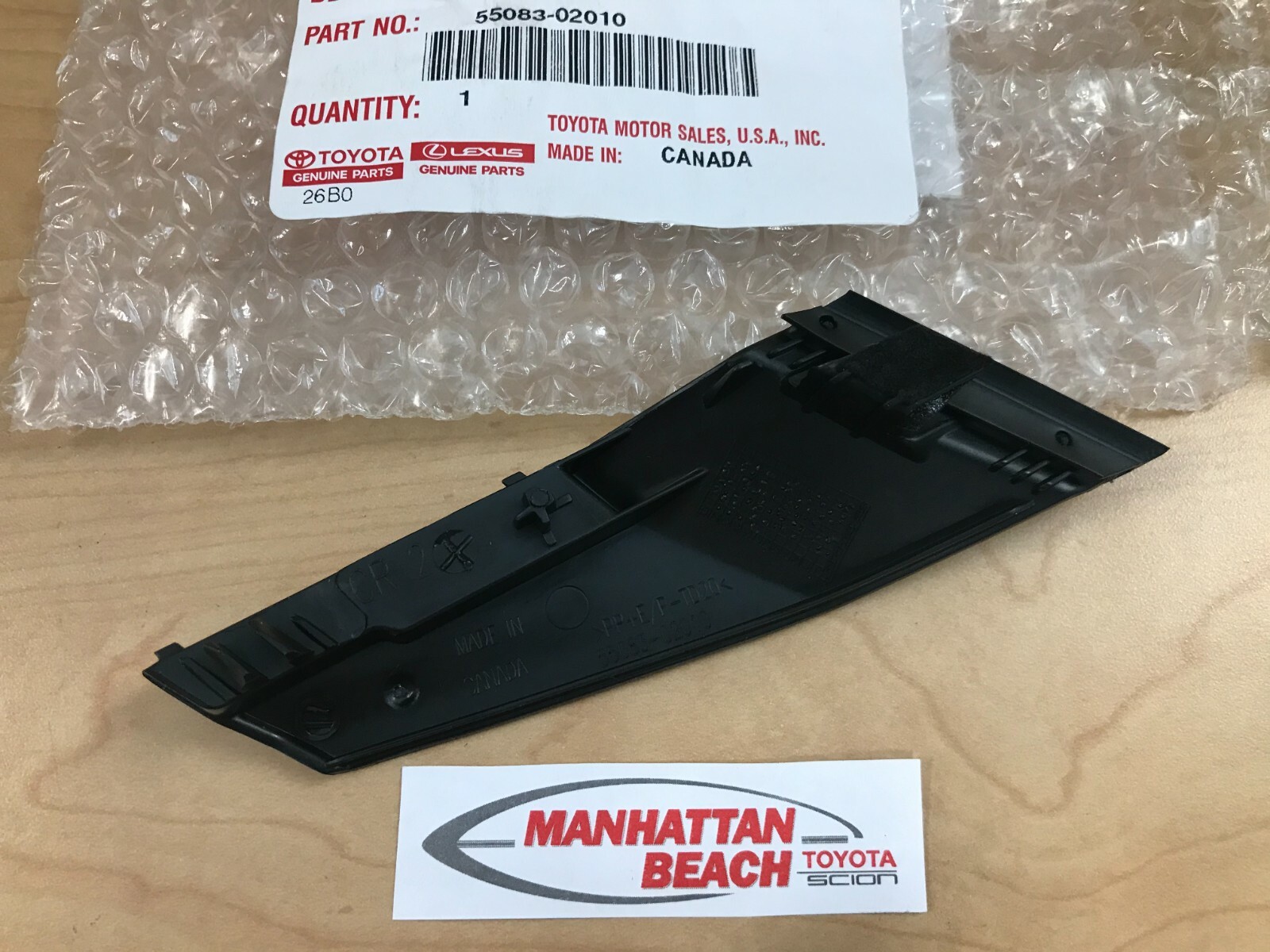 14-19 COROLLA NEW GENUINE TOYOTA RIGHT FENDER TO COWL HOOD SIDE SEAL ...