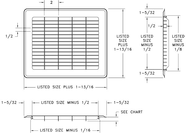 Heavy Duty Brown Floor Return Air Grilles - 60 Sizes | eBay