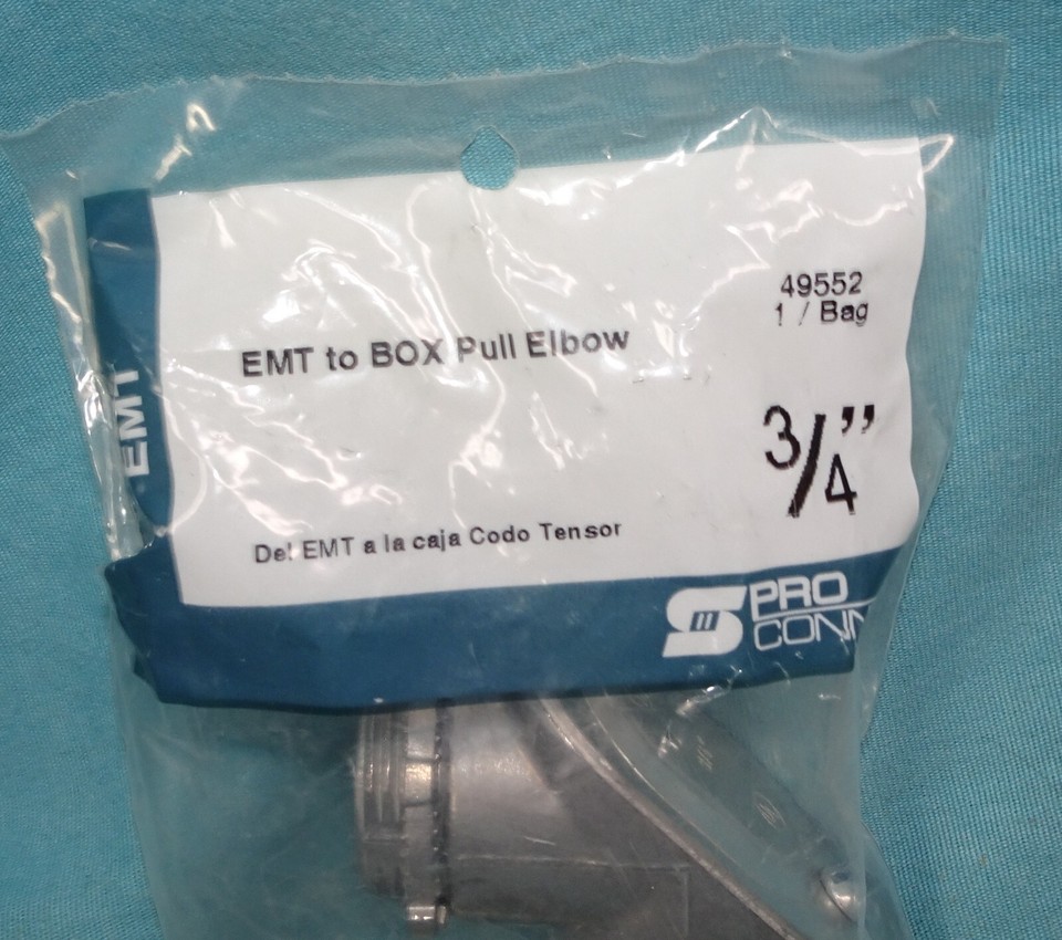 LOT OF 11 Sigma Pro Connex 3/4" EMT to BOX Pull Elbow Conduit Connector ...
