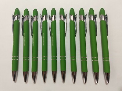 10ct Misprint/Overstock Lot Alpha Metal Soft Touch Stylus Click Pens ...