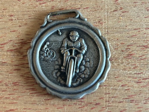 Motorcycle Rider Watch FOB Vintage Antique Racing Riding Silver Tone ...