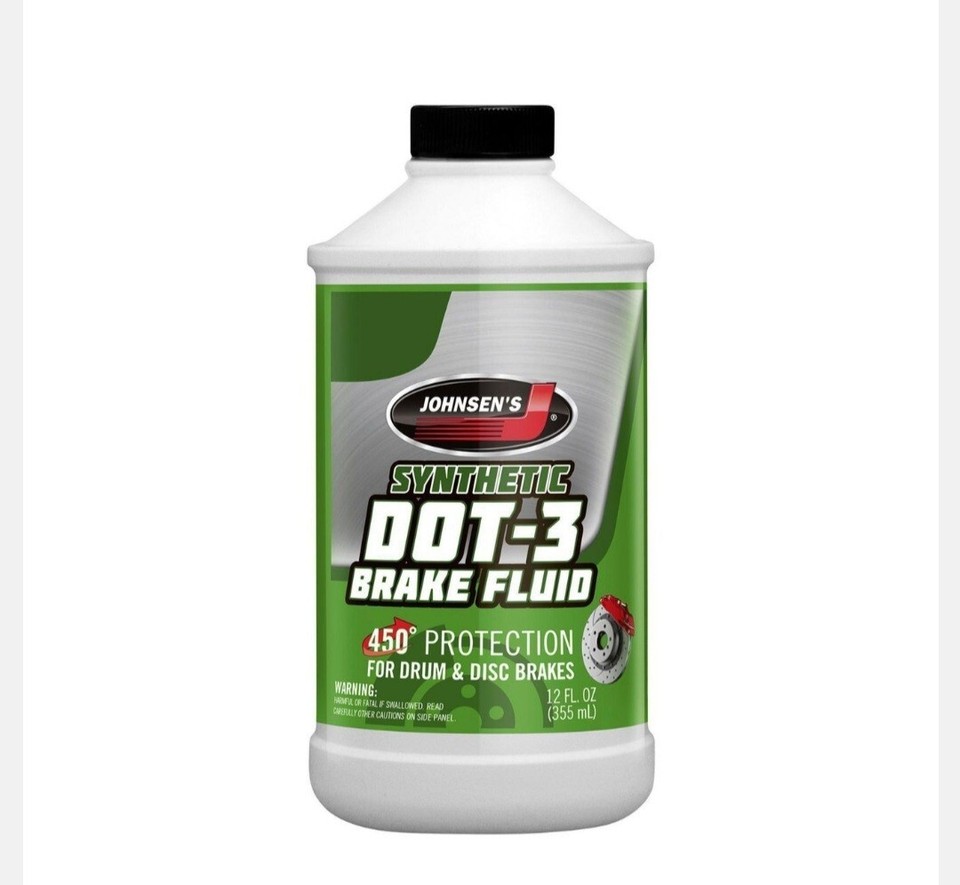 (3 Pack) Johnsen's 2212 12 Ounce Capacity Premium Synthetic DOT-3 Brake ...