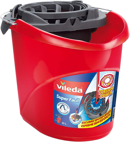 Vileda Super Easy Torsion Wringer Power Mop Eimer Rot Supermocio ...