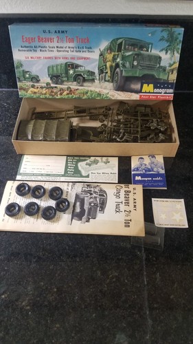 VINTAGE MONOGRAM EAGER BEAVER 2 1/2 TON TRUCK 1/32 SCALE MODEL KIT | eBay